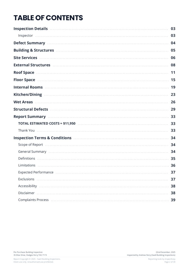 Bruny Island – Swell Building Inspections